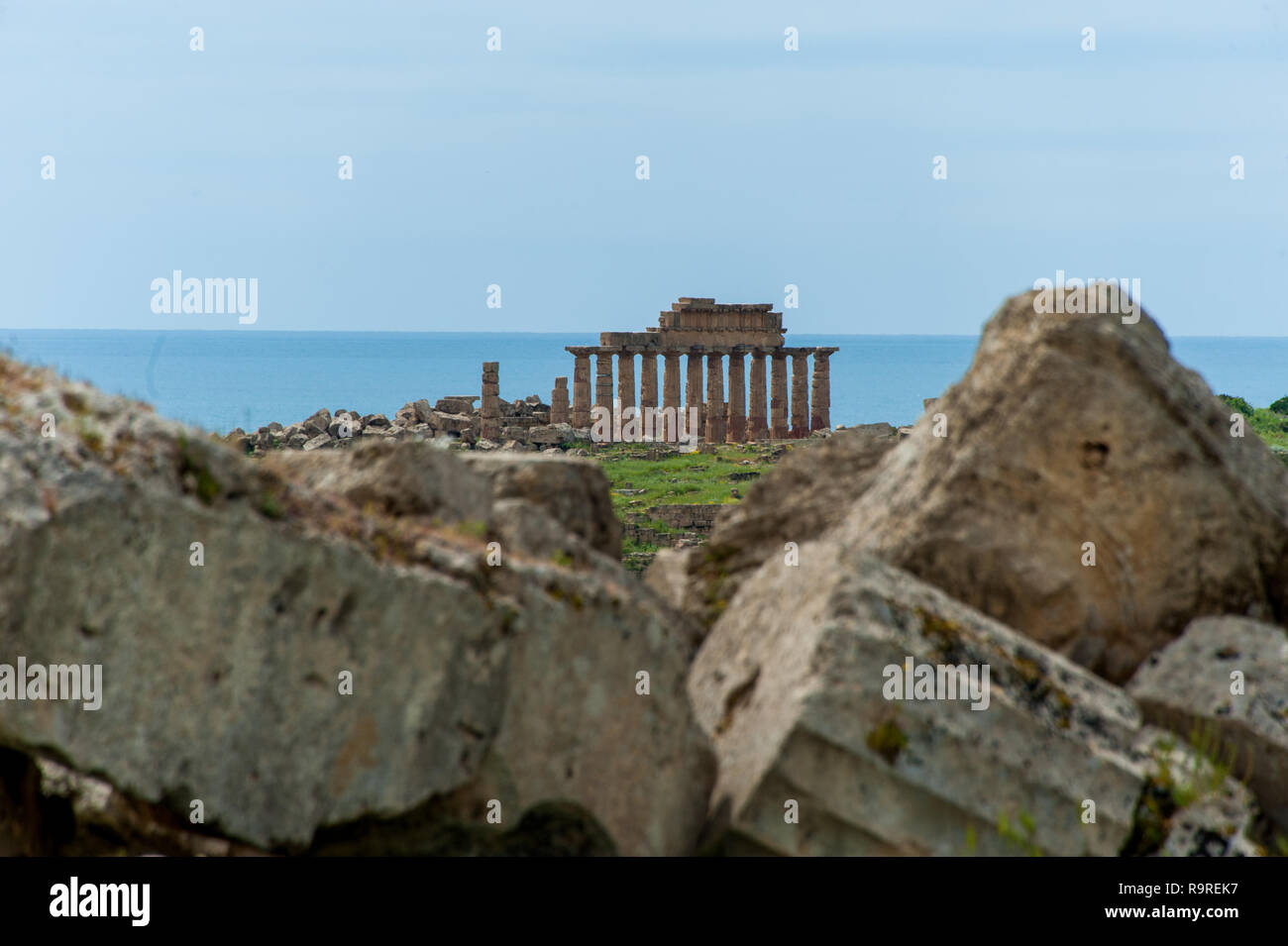 Selinunte, Italy, Sicily. Ancient Greek city. Acropolis of Selinus ...