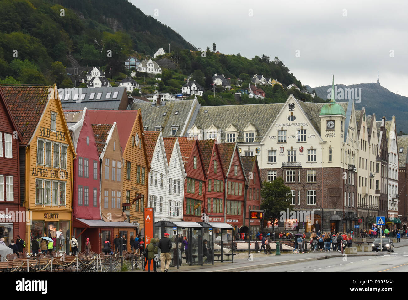 Bryggen old houses Bergen, Norway Stock Photo - Alamy