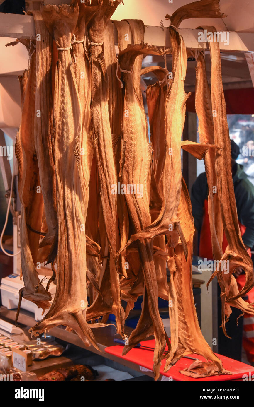 stock fish cod drying, Bergen, Norway Stock Photo - Alamy
