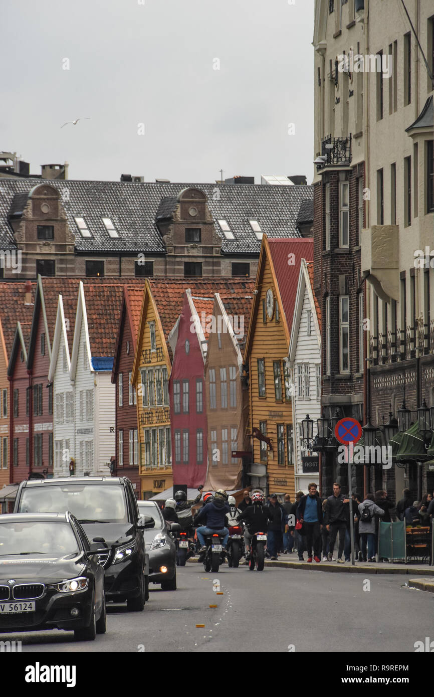 Bryggen old houses Bergen, Norway Stock Photo - Alamy