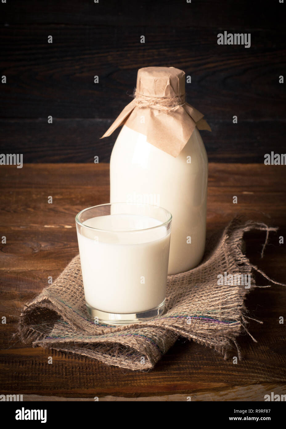 Old fashioned glass milk bottle hi-res stock photography and images - Alamy