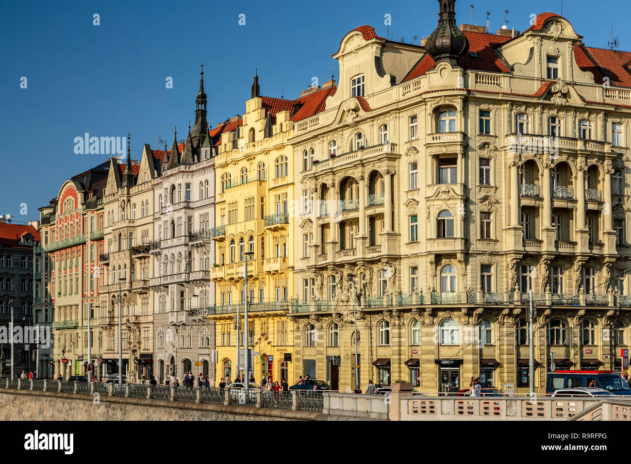 Colorful buildings, Prague, Czech Republic Stock Photo - Alamy