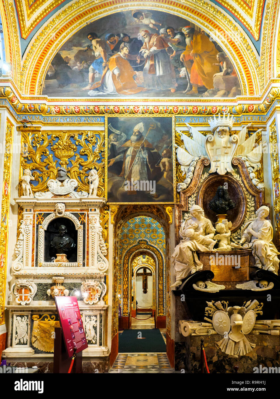 Chapel of Aragon in St John's Cathedral - Valletta, Malta Stock Photo ...