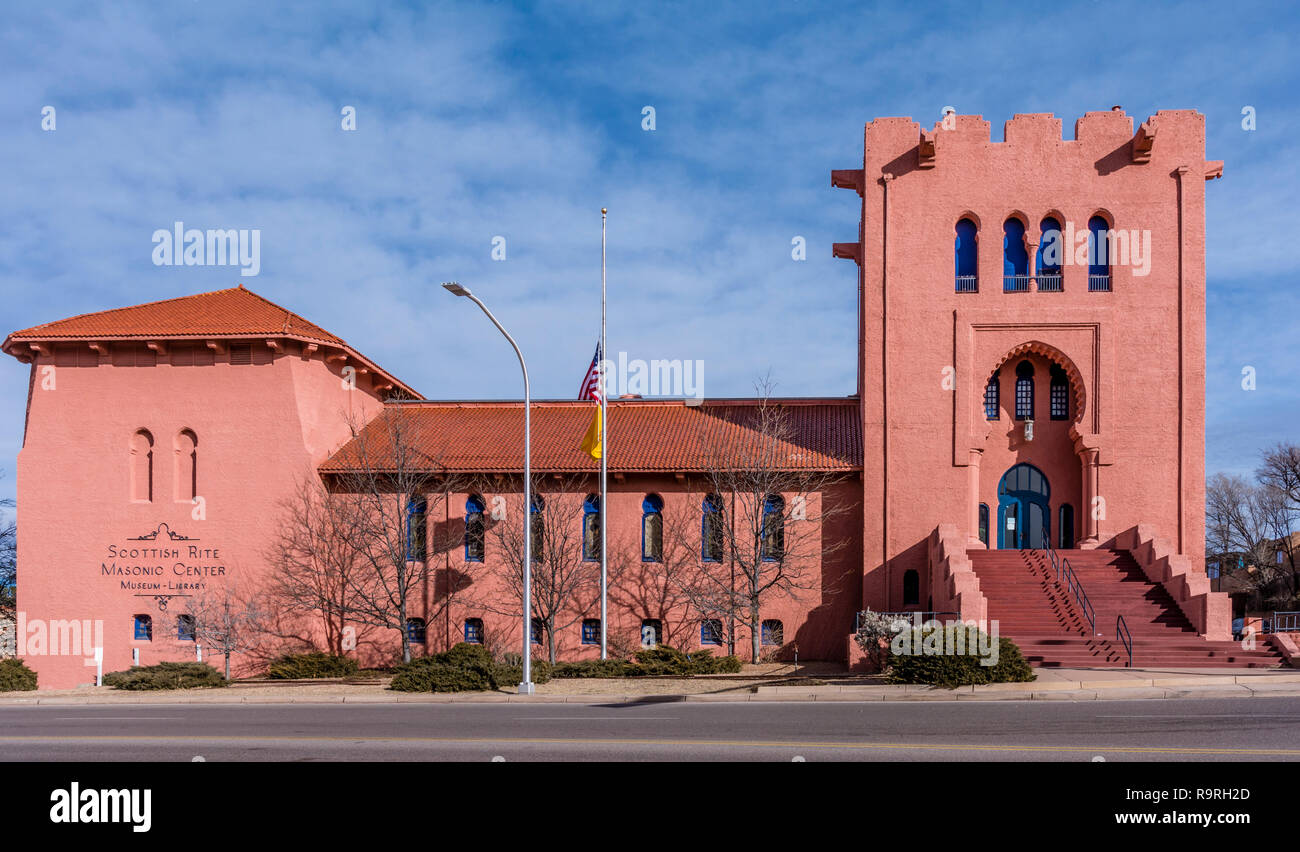 Scottish Rite Masonic Center in Santa Fe, New Mexico, USA Stock Photo ...