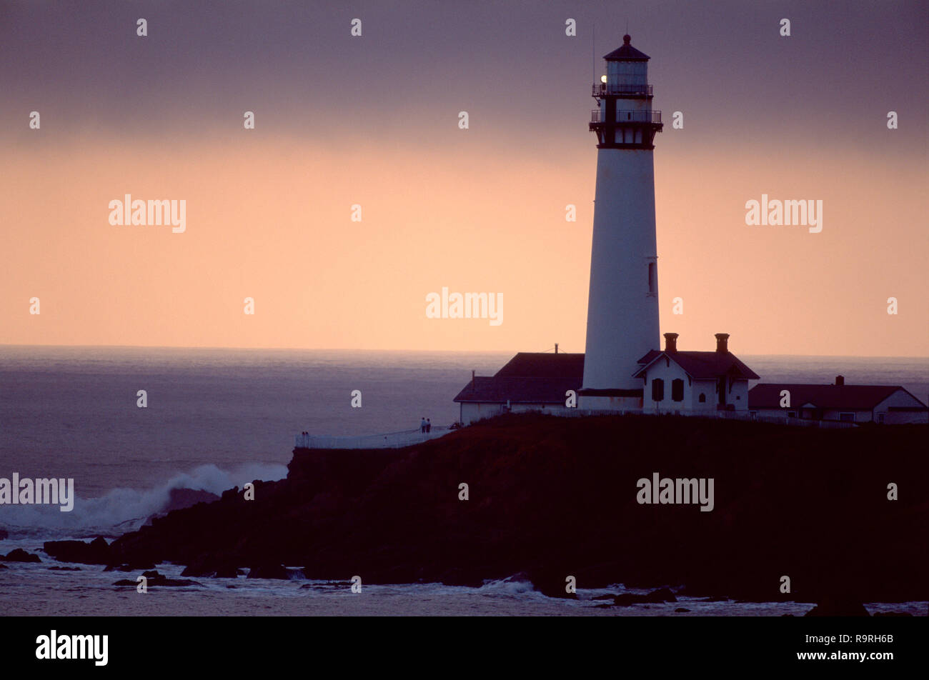 Pigeon Point Lighthouse at Dusk Stock Photo - Alamy