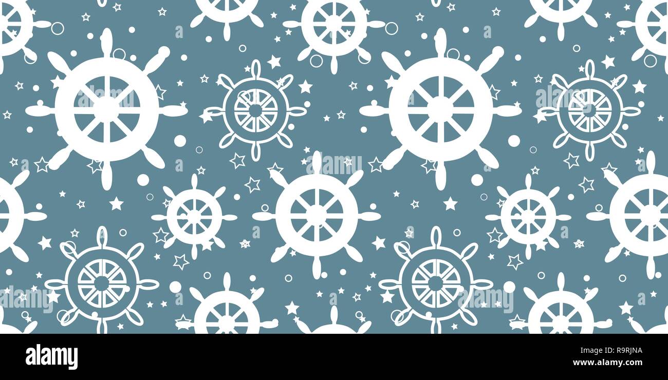 Vector white wheels on ash blue background seamless pattern Stock ...
