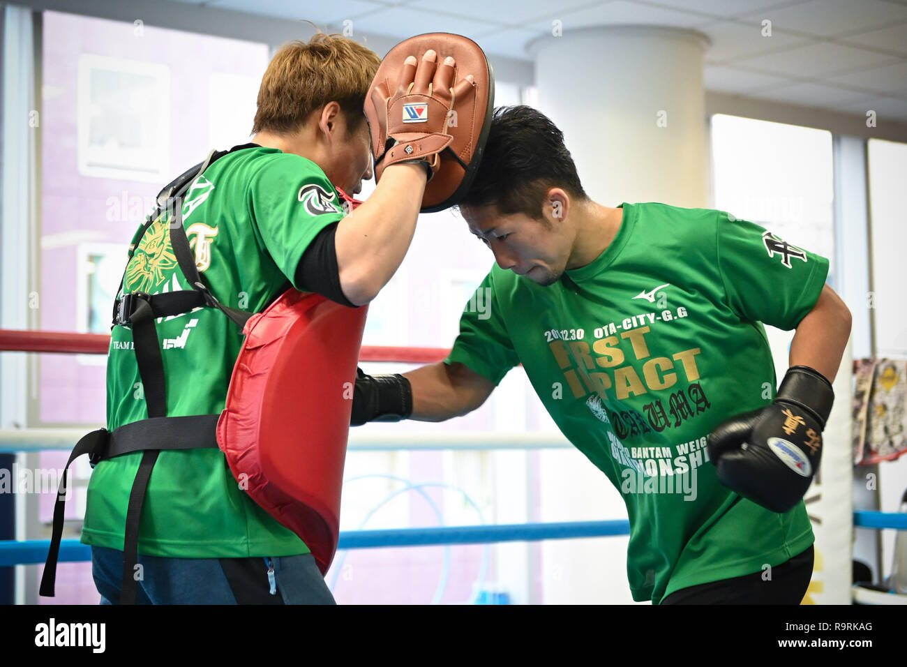 Yokohama, Kanagawa, Japan. 21st Dec, 2018. (L-R) Kosuke Ota, Takuma ...