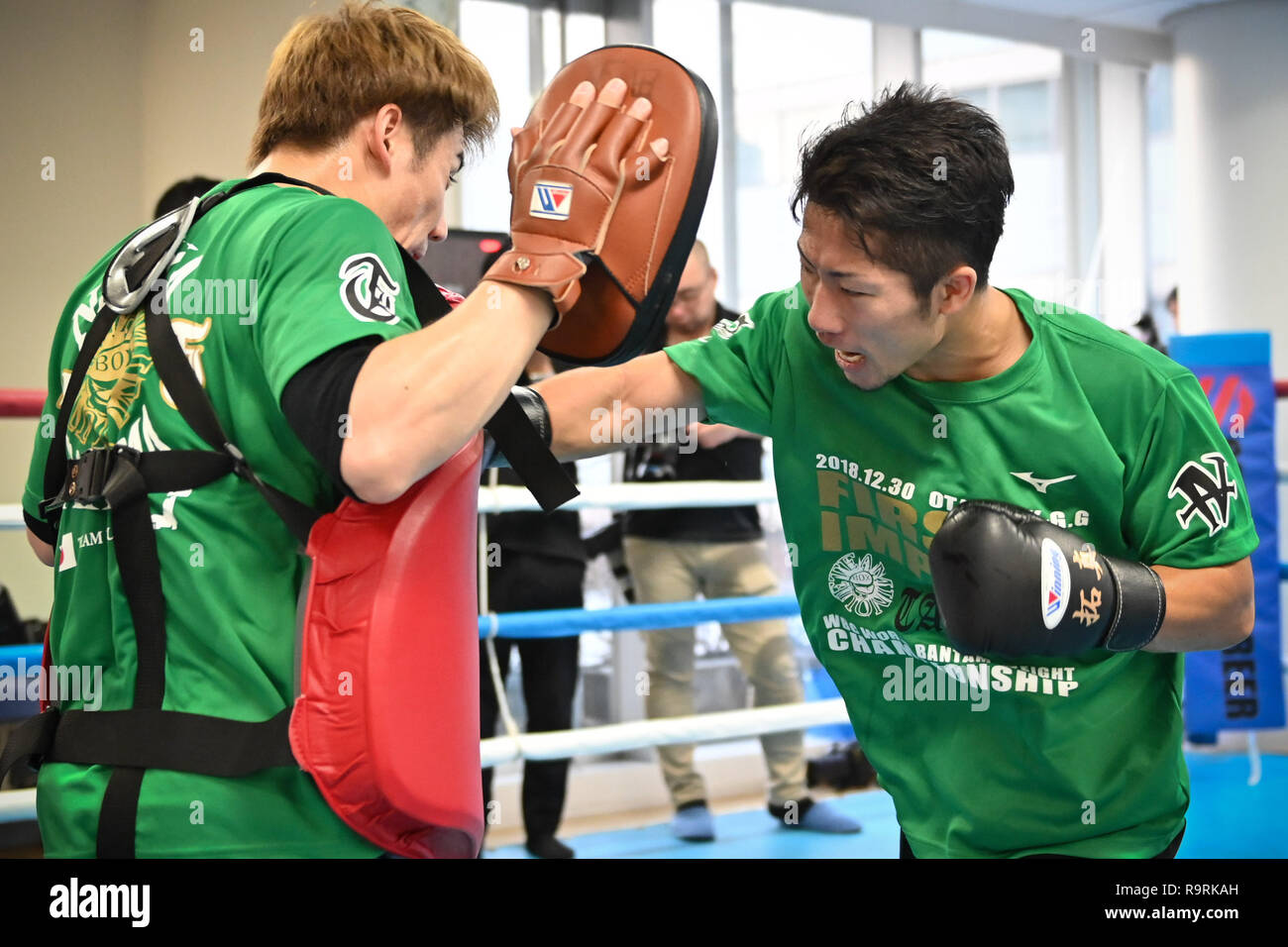 Yokohama, Kanagawa, Japan. 21st Dec, 2018. (L-R) Kosuke Ota, Takuma ...