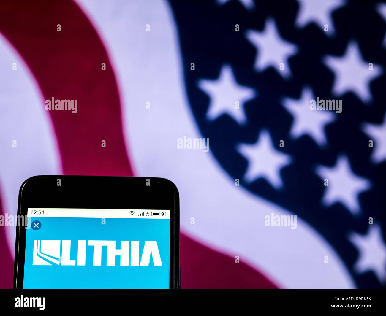 December 26, 2018 - Kiev, Ukraine - Lithia Motors Retail company logo ...