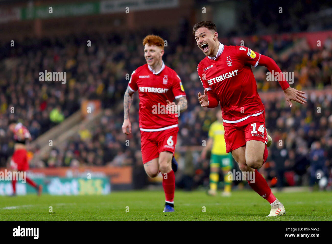 Norwich, Norfolk, UK. 26th Dec 2018. Matty Cash of Nottingham Forest ...