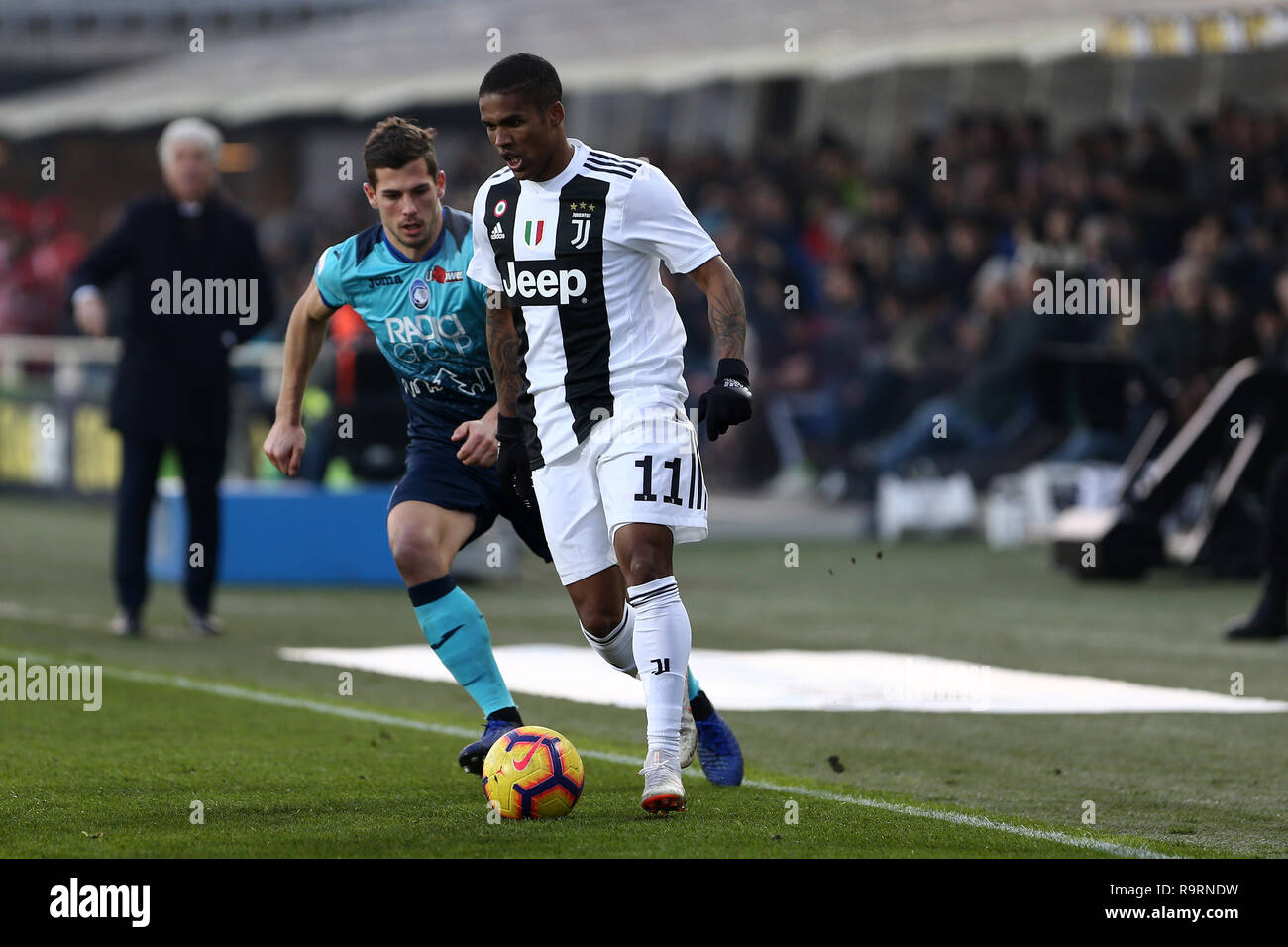 Bergamo, Italy. 26th December 2018. Alex Sandro of Juventus FC in ...