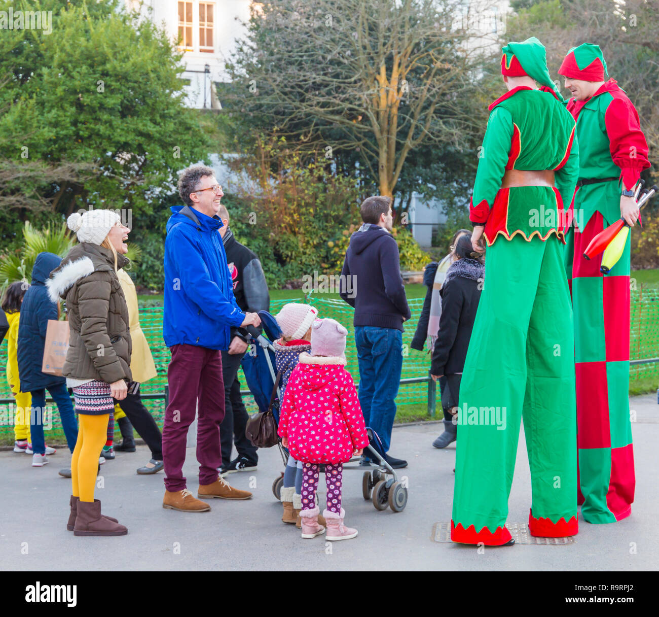 Man on stilts dressed tree hi-res stock photography and images - Alamy