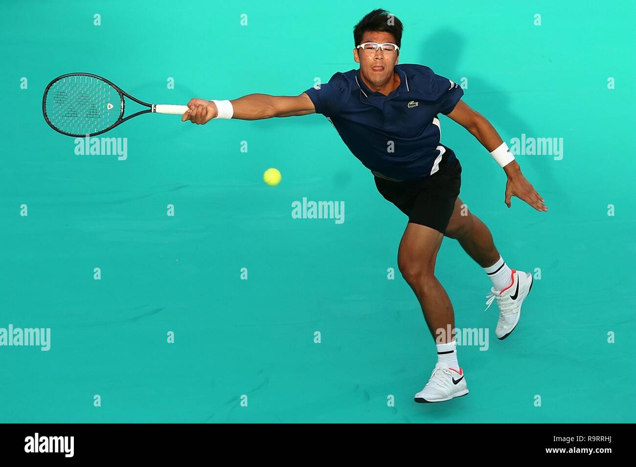 Abu Dhabi, United Arab Emirates (UAE). 27th Dec, 2018. Hyeon Chung of ...