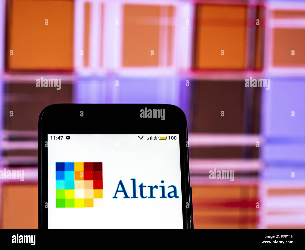 December 18, 2018 - Kiev, Ukraine - Altria Tobacco company logo seen ...