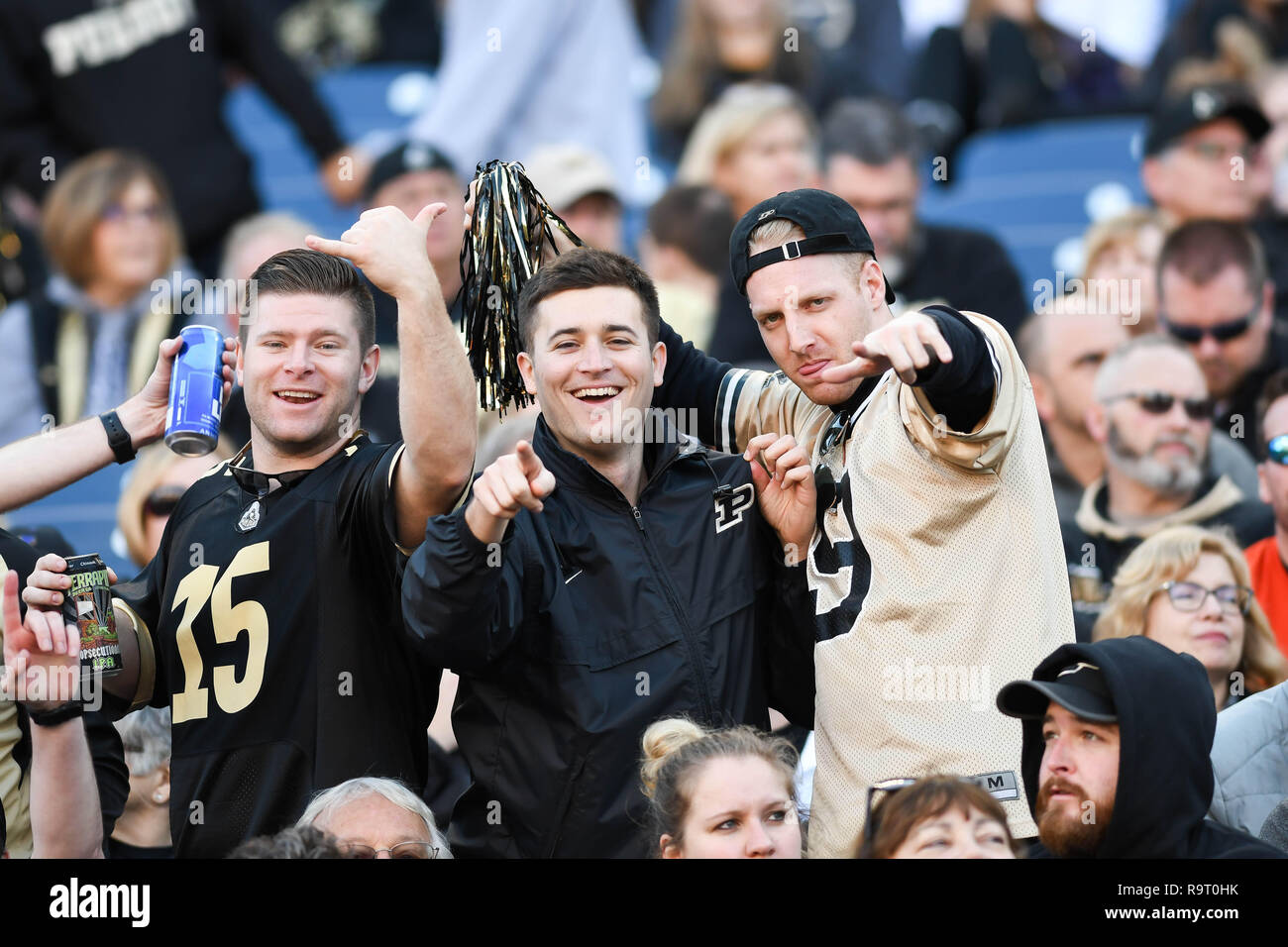 Nashville. 28th Dec, 2018. Purdue fans during the game between the ...