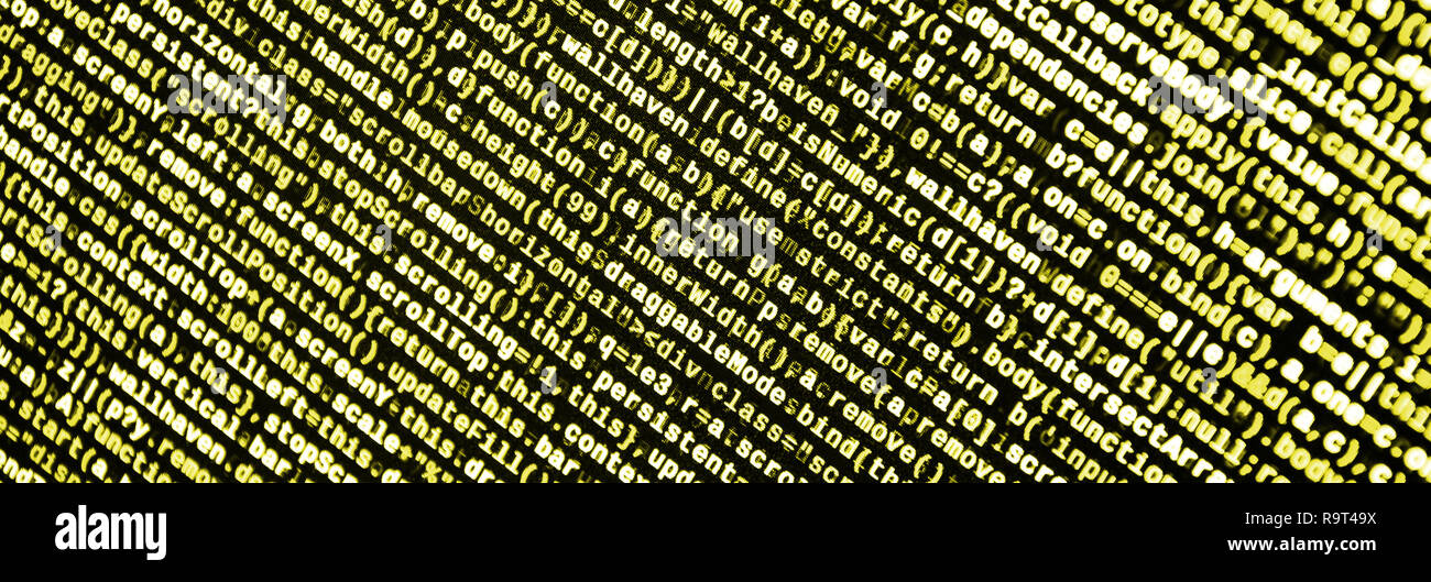 Computer program preview. Programming code typing. Information ...