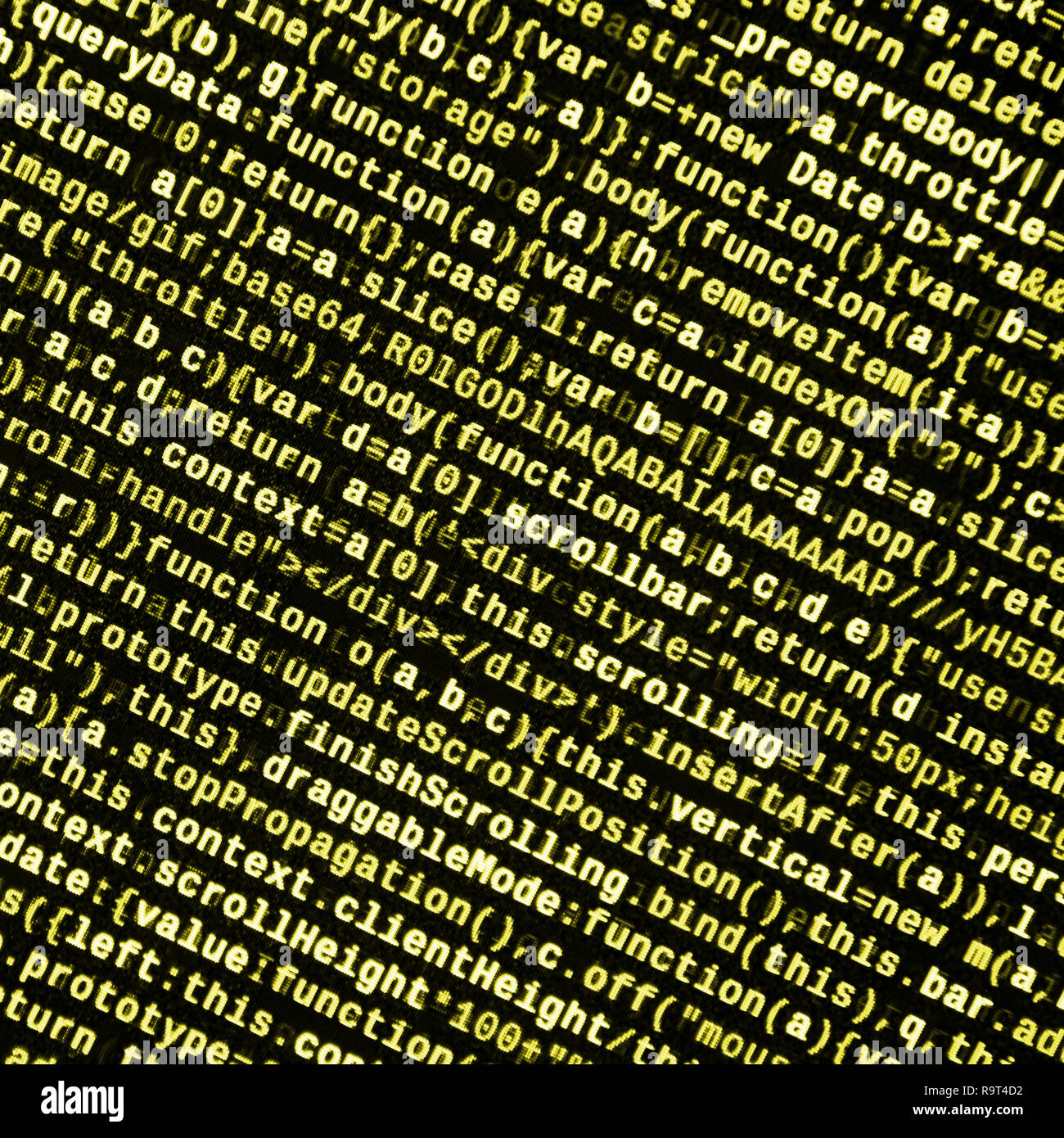 Computer program preview. Programming code typing. Information technology website coding ...