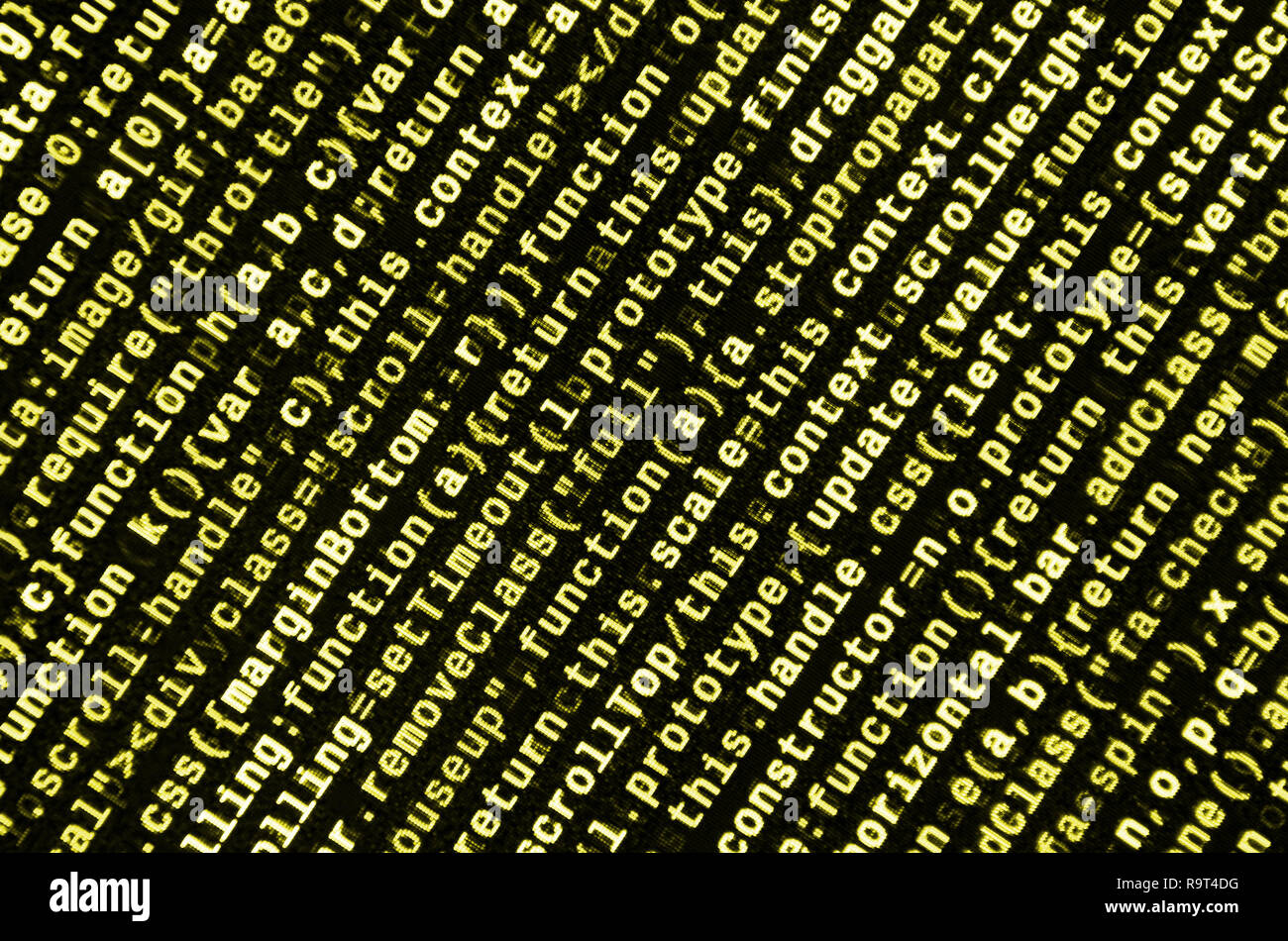 Computer program preview. Programming code typing. Information ...