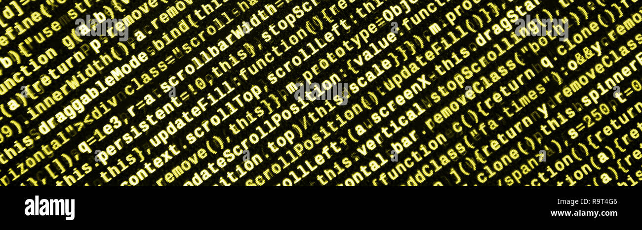 Computer program preview. Programming code typing. Information ...