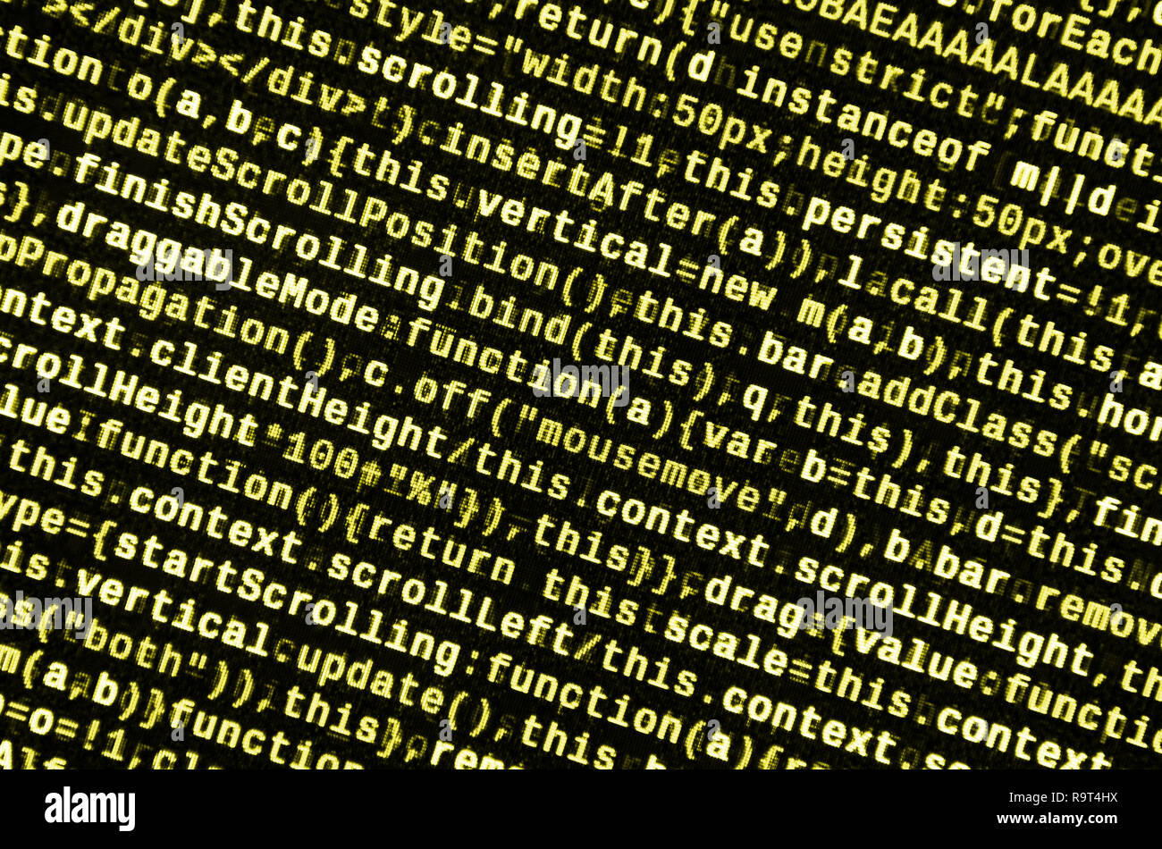 Computer program preview. Programming code typing. Information ...