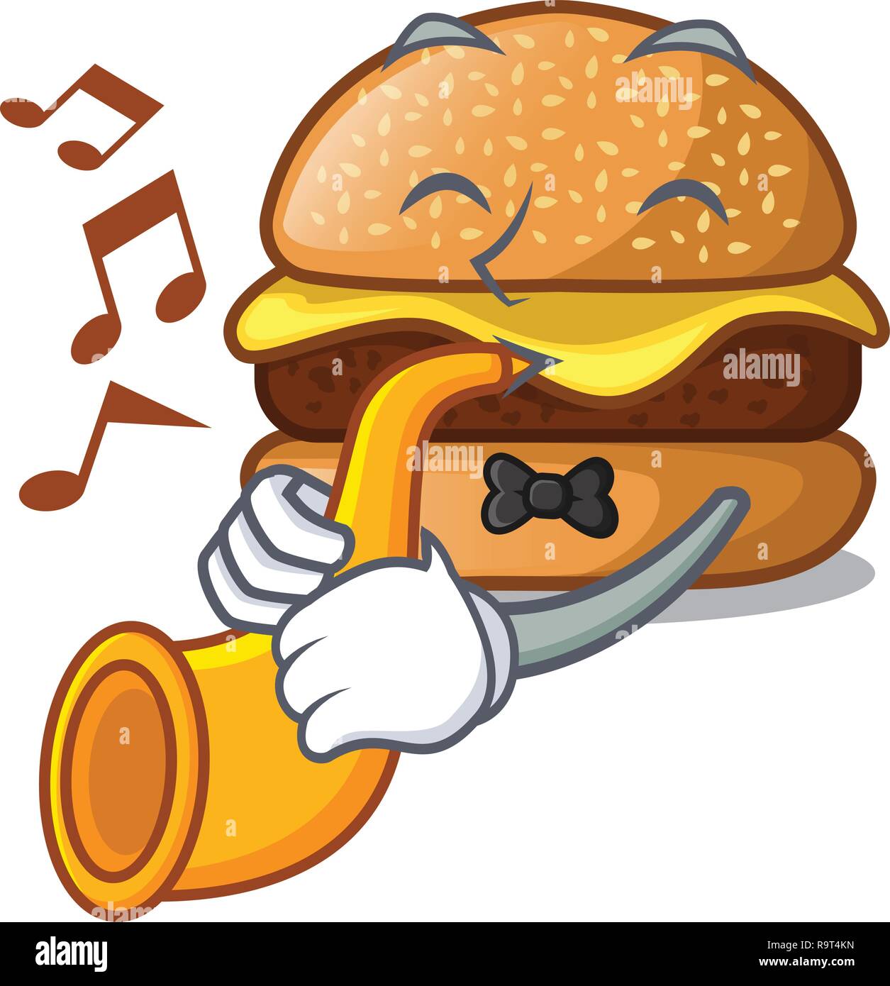 Cheese burger homemade plate Stock Vector Images - Alamy