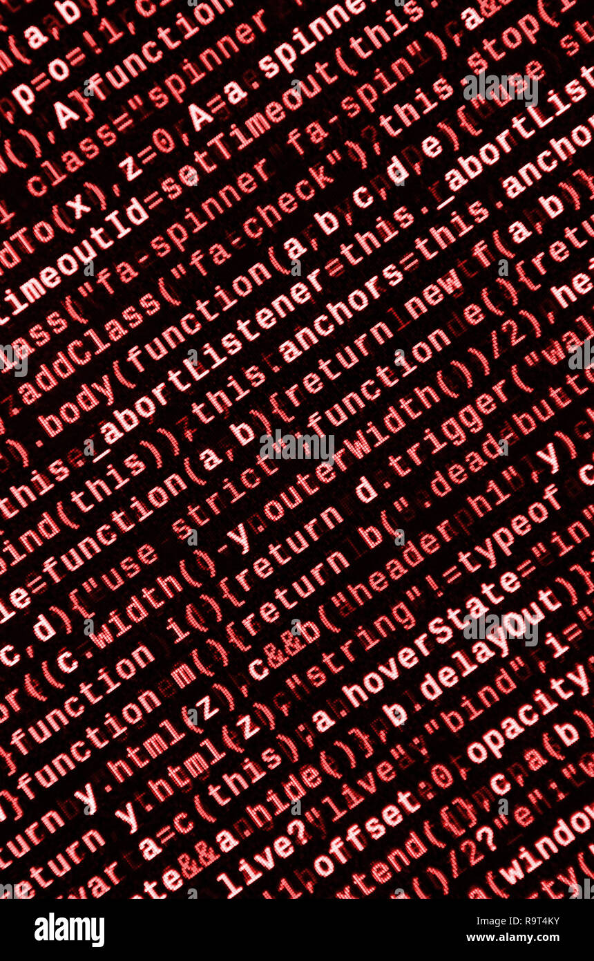 Computer program preview. Programming code typing. Information ...