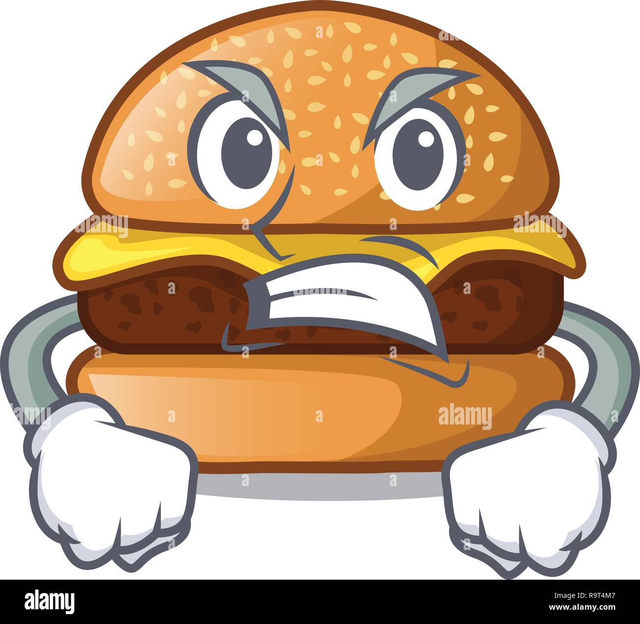 Angry burger Stock Vector Images - Alamy