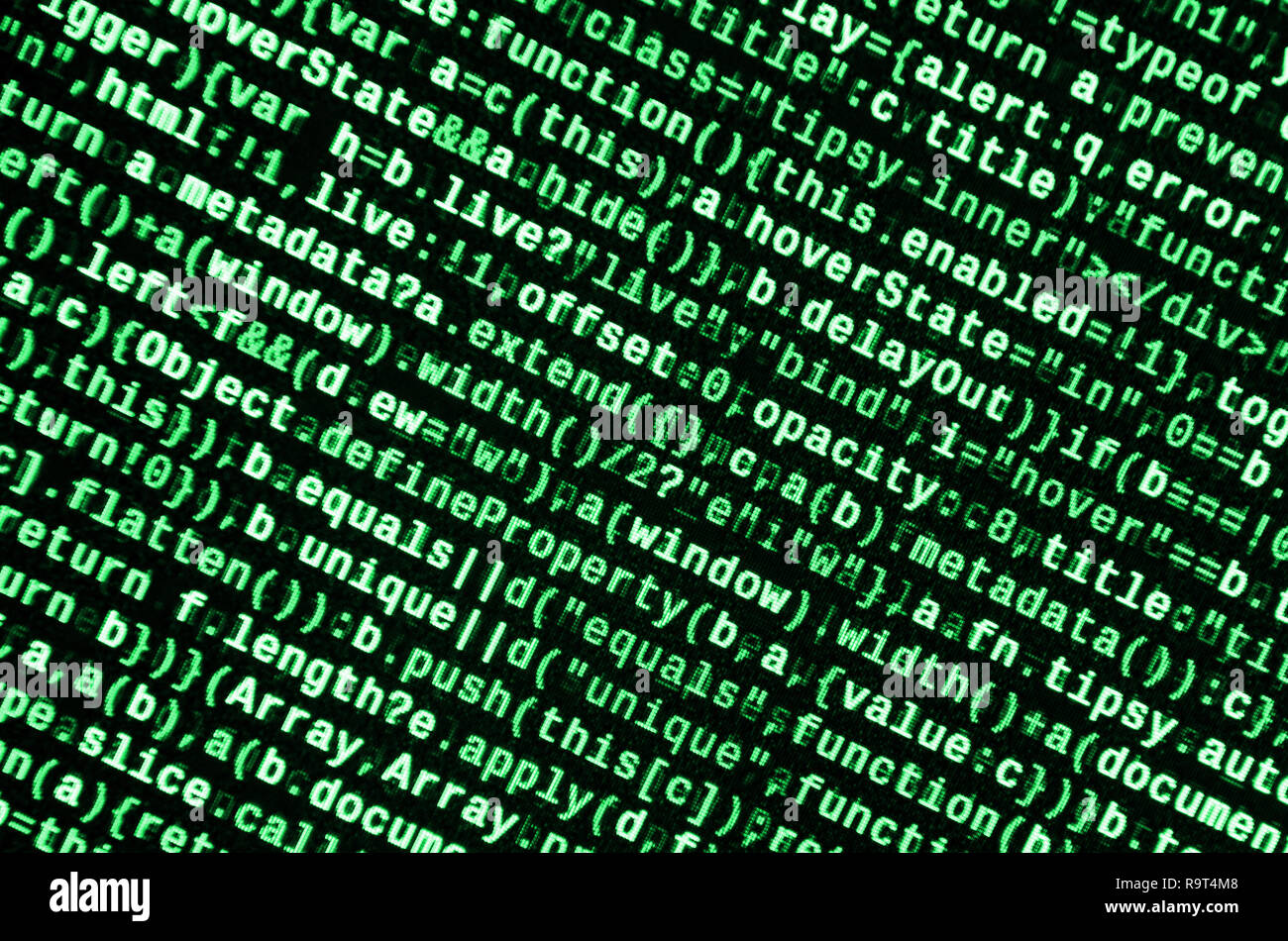 Computer program preview. Programming code typing. Information ...