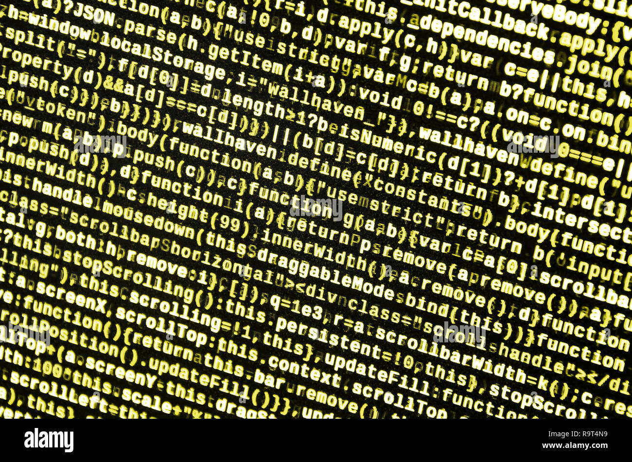 Computer program preview. Programming code typing. Information ...
