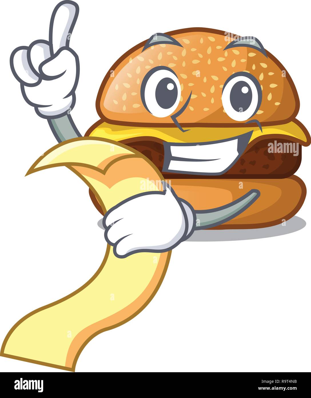 Cheese burger homemade plate Stock Vector Images - Alamy