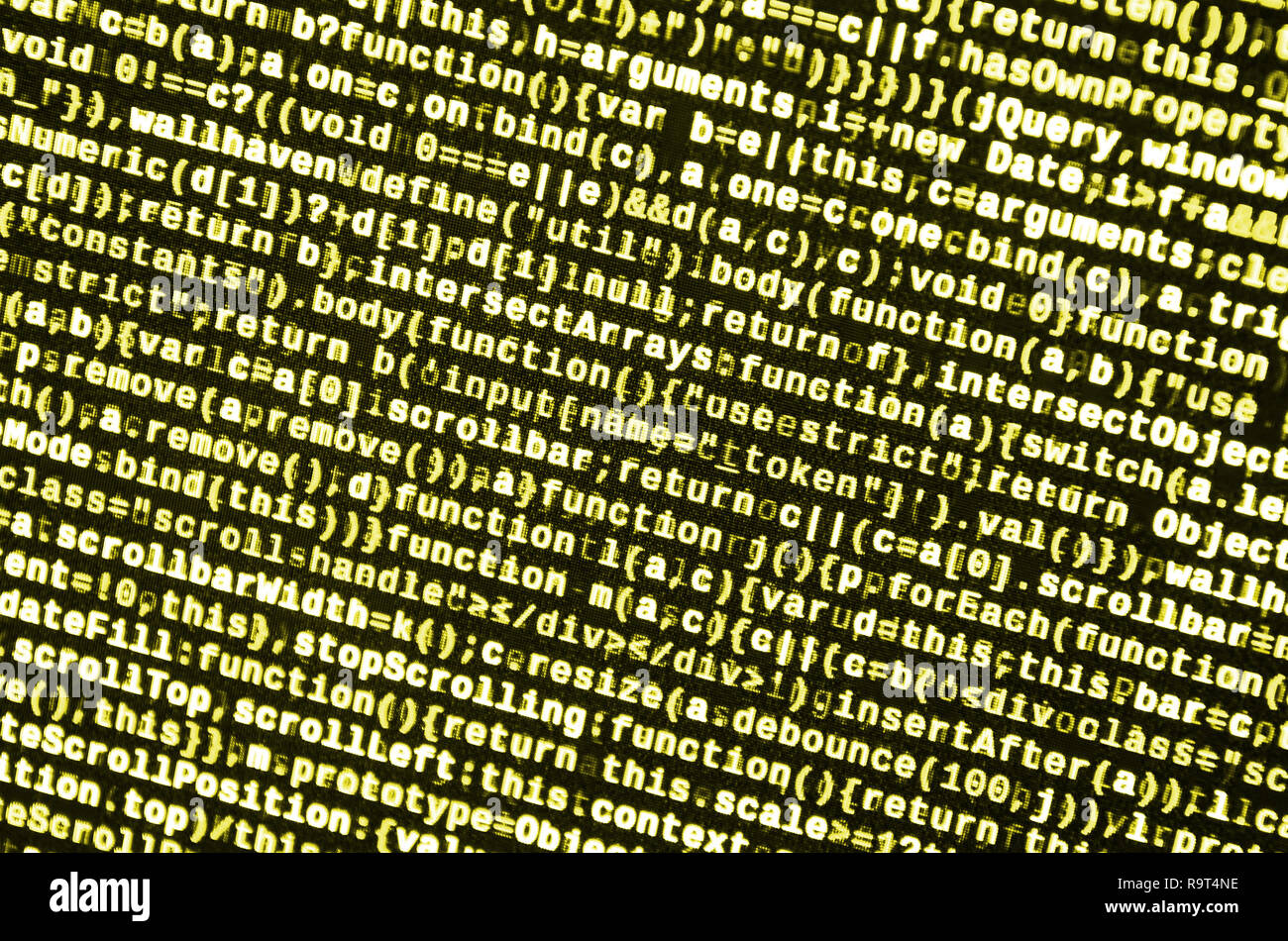 Computer program preview. Programming code typing. Information ...