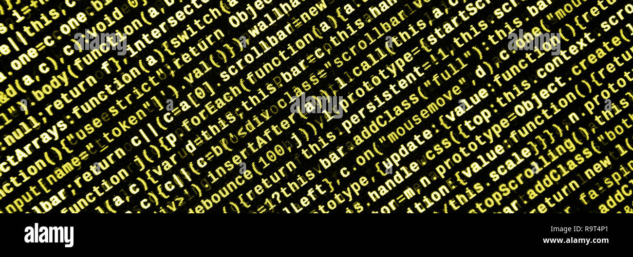 Computer program preview. Programming code typing. Information ...