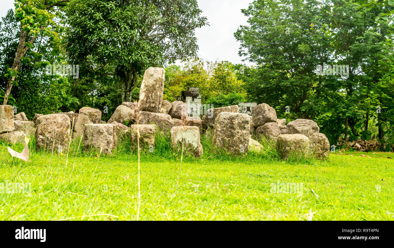 The ruins of Ratu Boko Palace, Yogyakarta. it is build by Java ancient ...