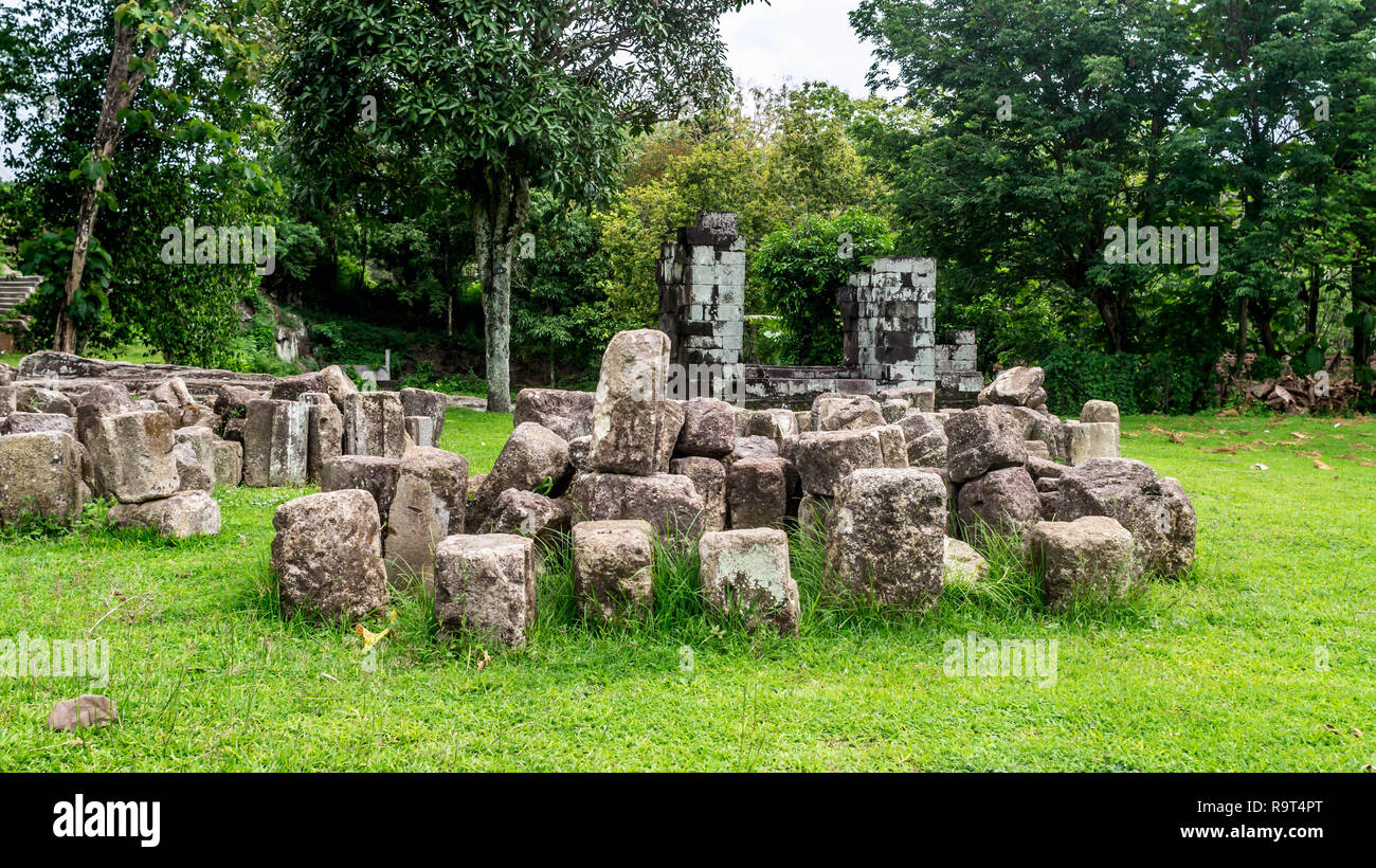 The ruins of Ratu Boko Palace, Yogyakarta. it is build by Java ancient ...