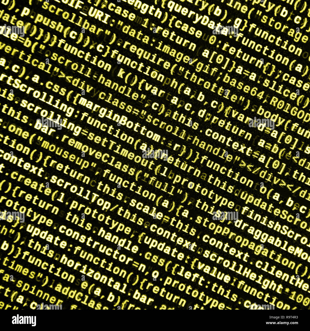 Computer program preview. Programming code typing. Information ...