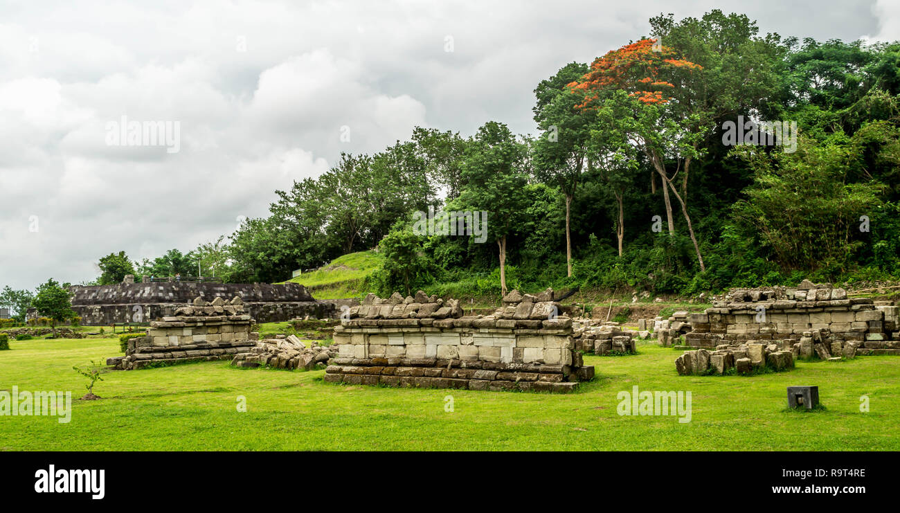 The ruins of Ratu Boko Palace, Yogyakarta. it is build by Java ancient ...