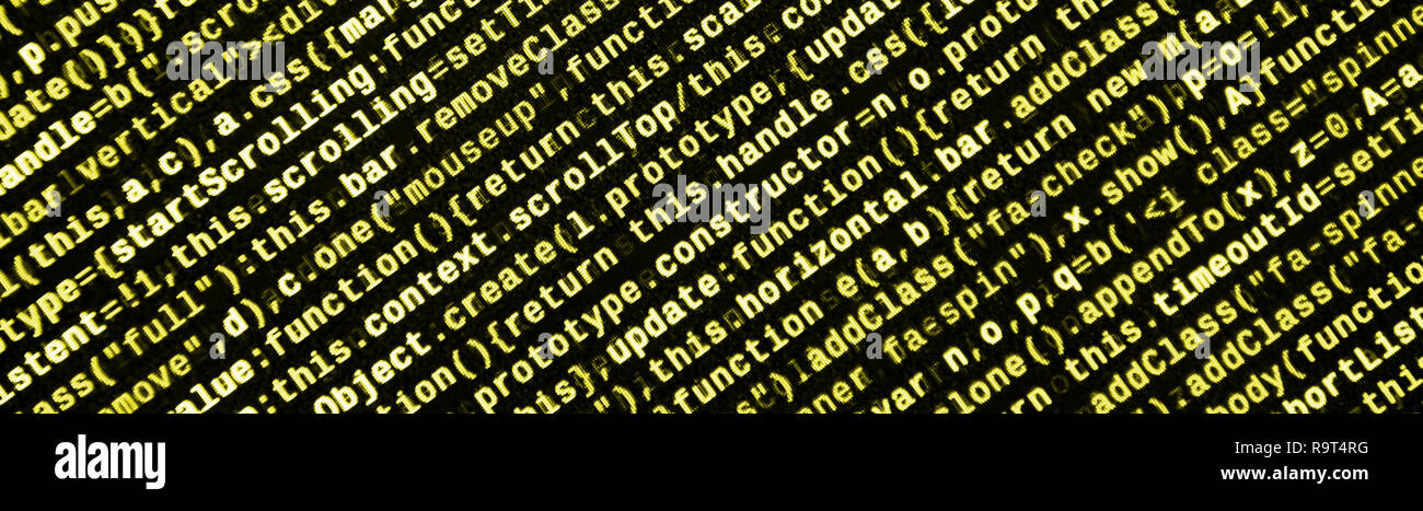 Computer program preview. Programming code typing. Information ...