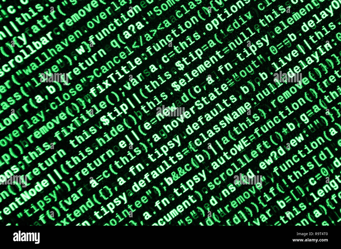 Computer program preview. Programming code typing. Information technology website coding ...