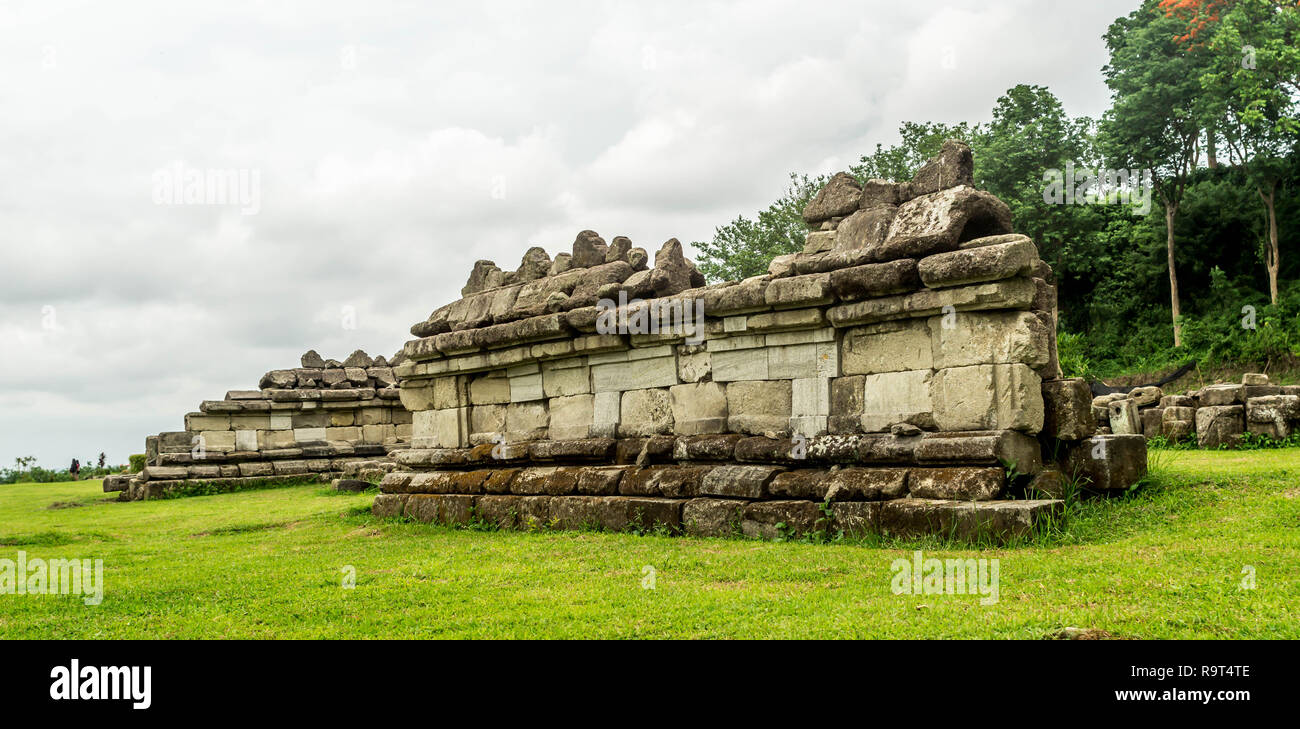 The ruins of Ratu Boko Palace, Yogyakarta. it is build by Java ancient ...
