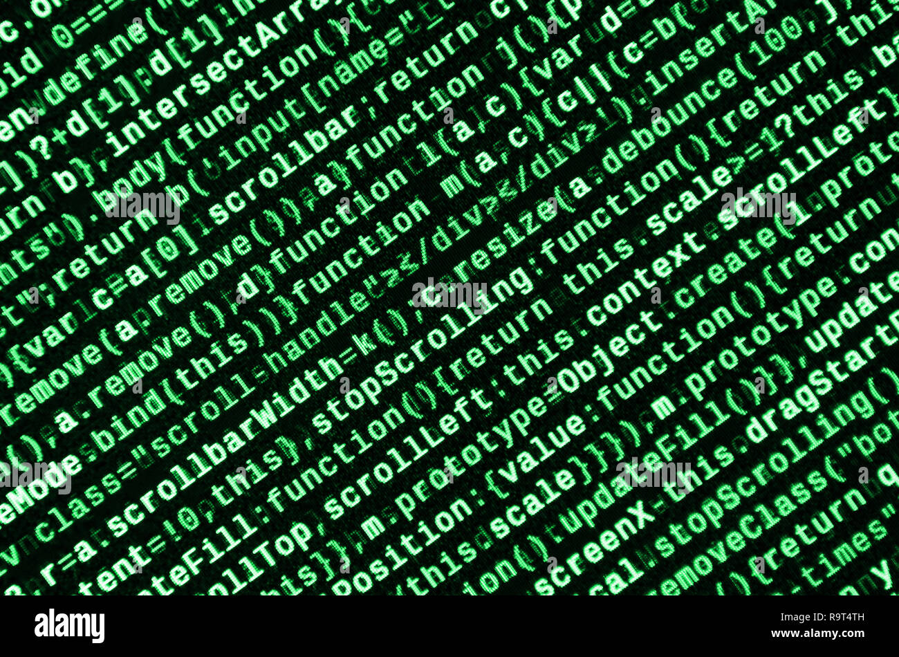 Computer program preview. Programming code typing. Information ...