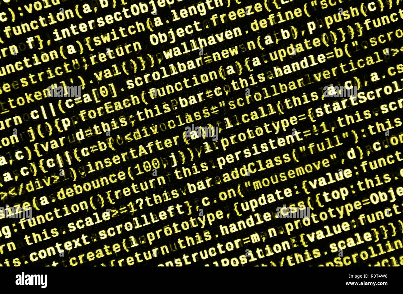 Computer program preview. Programming code typing. Information ...