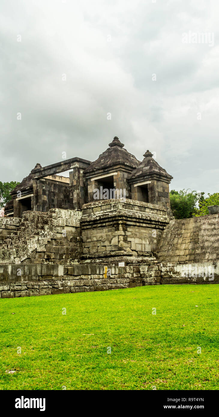 The gate made from stone of Ratu Boko Palace, Yogyakarta.. it is build ...
