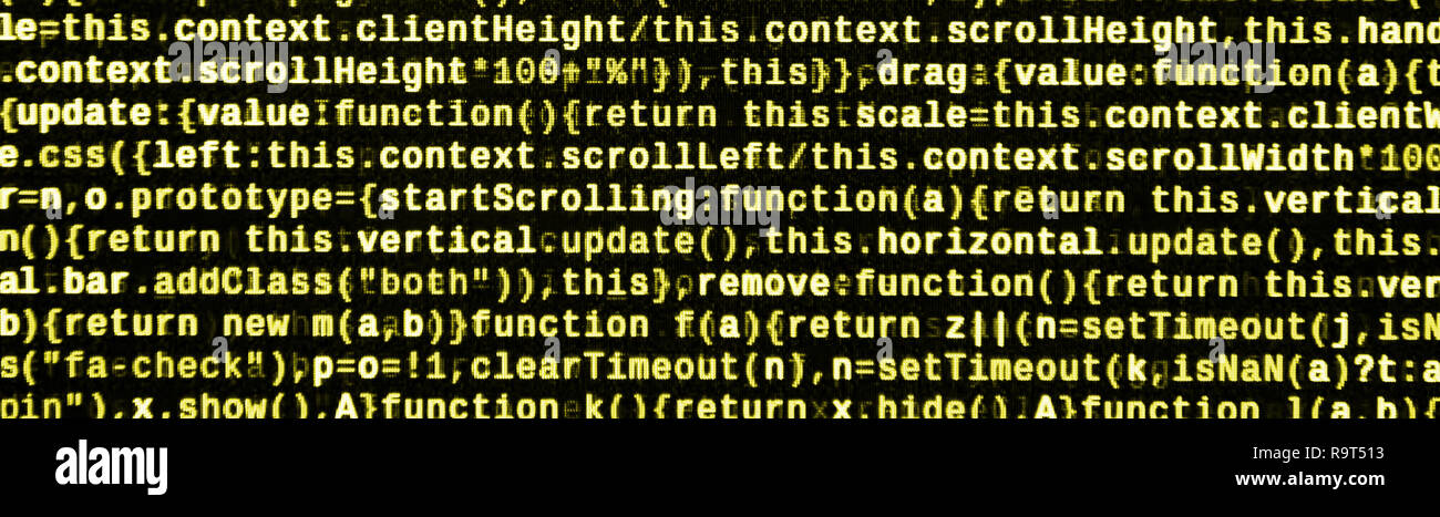 Computer program preview. Programming code typing. Information ...