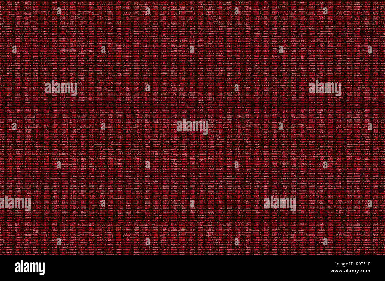 Writing programming code on laptop. Digital binary data on computer ...