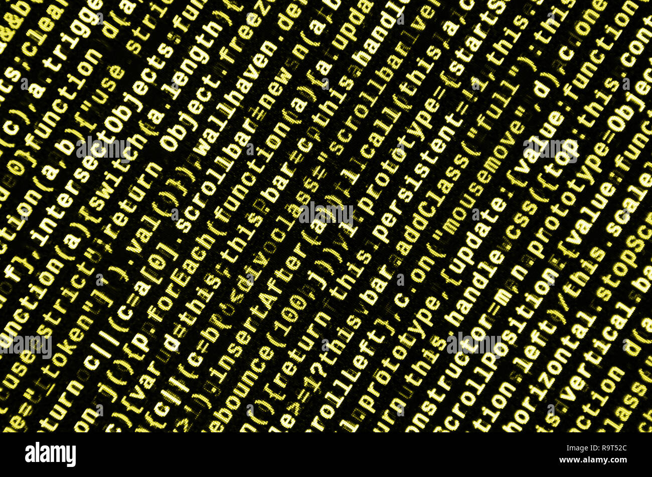 Computer program preview. Programming code typing. Information ...