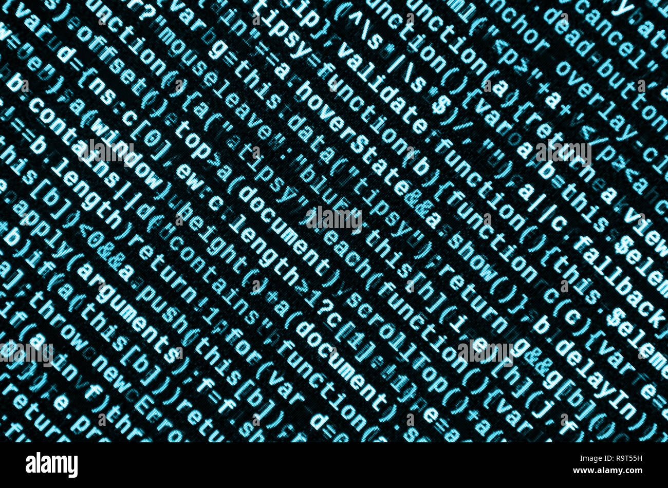 Javascript Code In Text Editor Coding Cyberspace Concept Screen Of Web Developing Javascript