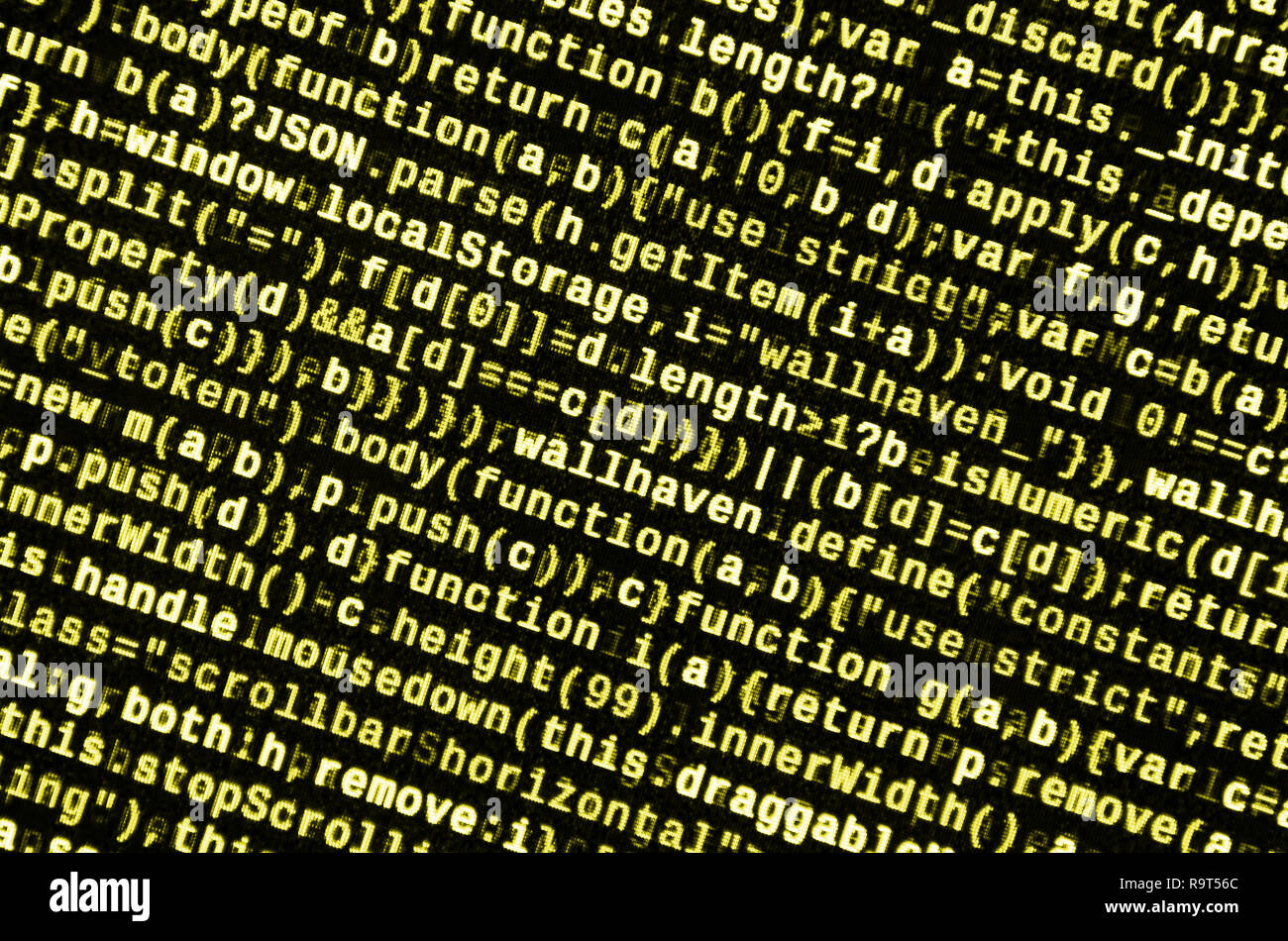 Computer program preview. Programming code typing. Information ...