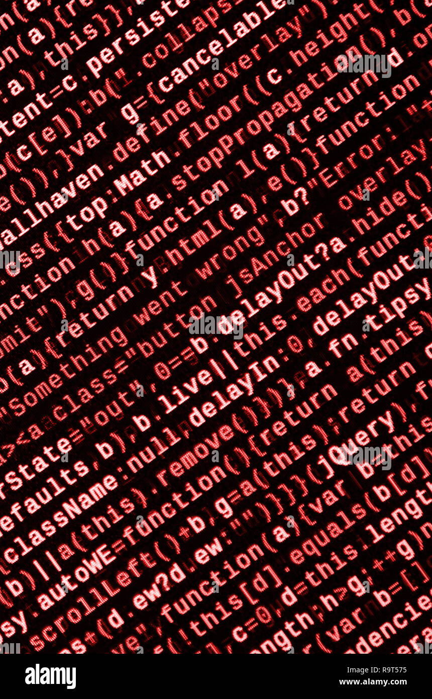 Computer program preview. Programming code typing. Information ...