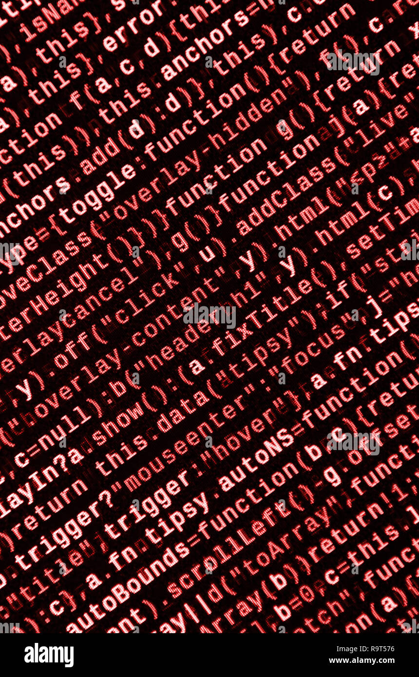 Computer program preview. Programming code typing. Information ...