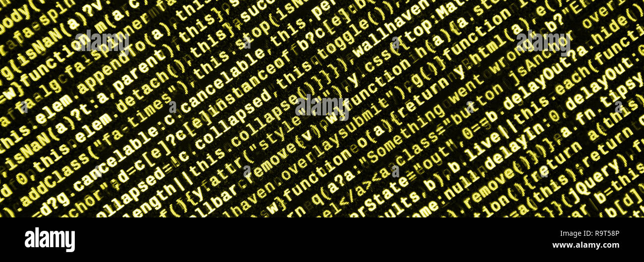 Computer program preview. Programming code typing. Information ...
